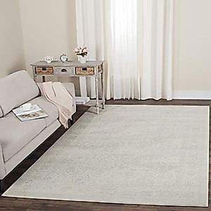 SAFAVIEH Carnegie Collection 5'1" x 7'6" Cream / Light Grey CNG691C Vintage Distressed Non-Shedding Living Room Bedroom Area Rug
