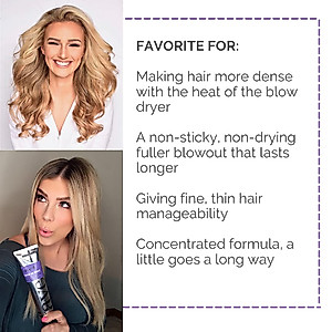 fave4 hair Twice as Thick Blow Dry Thickening Cream for Bigger Hair, Volume for All Hair Types, 5.5 fl oz