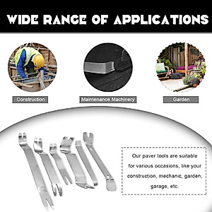 6pcs Metal Trim Removal Tool, Auto Fastener Remover Set Pry Tool Kit, Stainless Steel Universal Clip Pry Tools for Car Door Panel Audio Stereo Fastener Remover, Interior Exterior Trim Tools