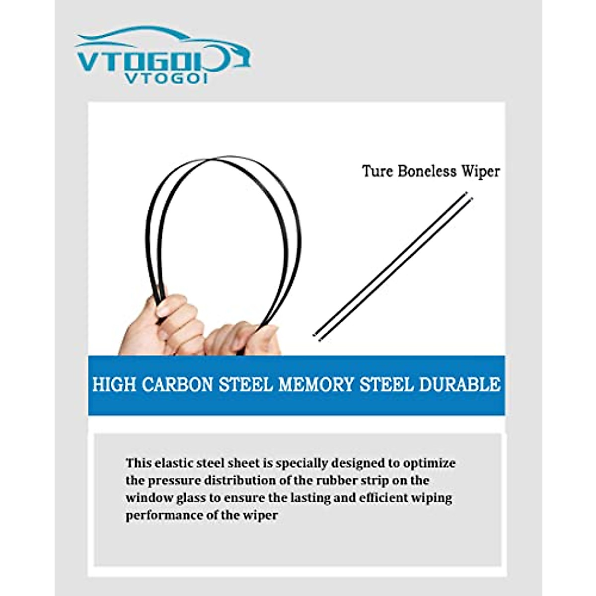 VTOGOI Original Factory Quality windshield wiper blades front and rear set Replacement for 2011-2017 BMW X3 26"+20"+13" (Pack of 3)