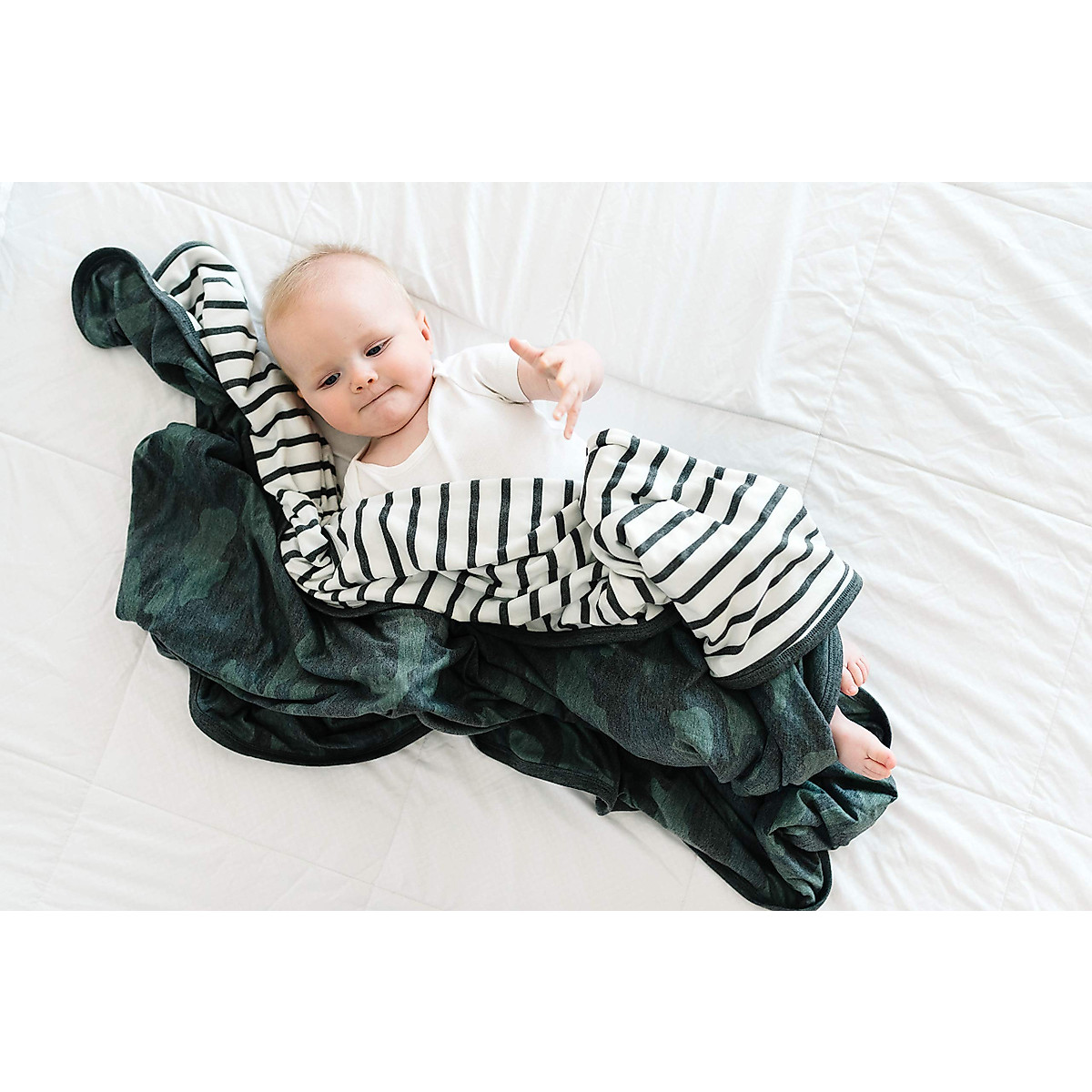 Copper Pearl Three-Layer Baby Blanket: Soft Baby Quilts for Boys and Girls | Breathable, Cozy, Toddler Blanket | Baby Quilt for Newborns | 46x46 Premium Polyester/Rayon | Hunter