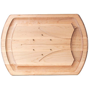 J.K. Adams 24-Inch-by-16-Inch Maple Wood Double-Sided Pour Spout Barbeque Carving Board