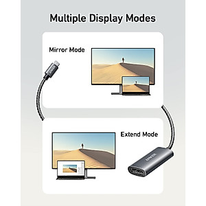 Anker USB C to DisplayPort (8K@60Hz or 4K@144Hz), 518 USB C Adapter (8K DisplayPort), USB C to DP 1.4, for MacBook Pro, MacBook Air, iPad Pro, Pixelbook, XPS, and More