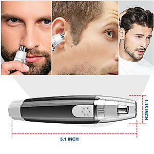 Okian Nose and Ear Trimmer Clipper Electric for Men Water Proof Battery Powered