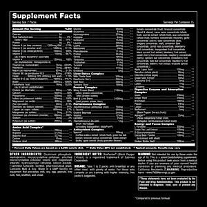 Animal Pak - Convenient All-in-One Vitamin & Supplement Pack - Zinc, Vitamins C, B, D, Amino Acids and More - Sports Nutrition Performance Mulitvitamin for Women & Men - Updated Version - 30 Count