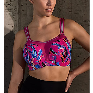 Panache Women's High Impact Underwire Sports Bra, Abstract Orchid, 28DD