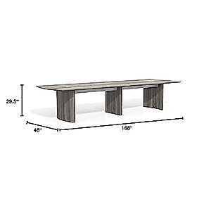 Safco Products Medina Table, 14', Gray Steel