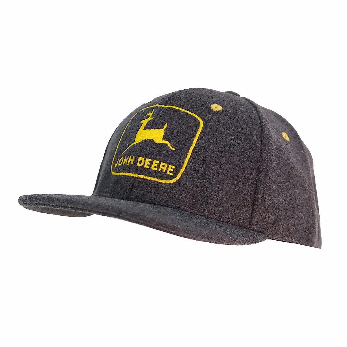 John Deere Faux Melton Wool-Charcoal-Os