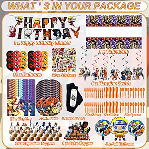 Anime Birthday Party Supplies - Complete 205-Piece Set for Fans