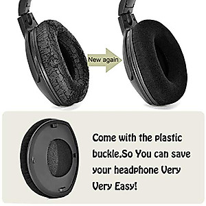 RS160 RS170 RS180 Ear Pads Upgrade Quality - defean Replacement Ear Cushion Earpads Compatible with Sennheiser RS160 RS170 RS180 HDR160 HDR170 HDR180 Headphones,Noise Isolation Foam(Velour)