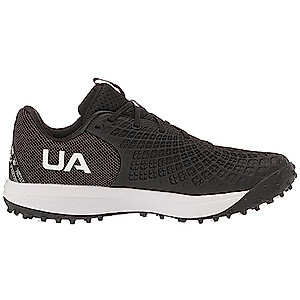 Under Armour Women's Glyde 2.0 Turf, (001) Black/Black/Metallic Silver, 9, US