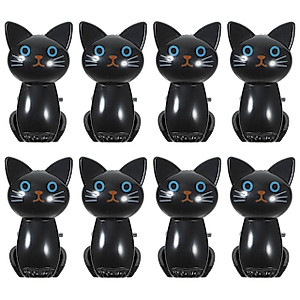 BESTonZON Potato Chip Bag Clips, 8PCS Cat-Shaped Bag Clips, Kitchen Food Bag Clips for Airtight Seal Multipurpose Clips, Paper Clips Cute Cat Clips for Kitchen Organization and Home Use (Black)