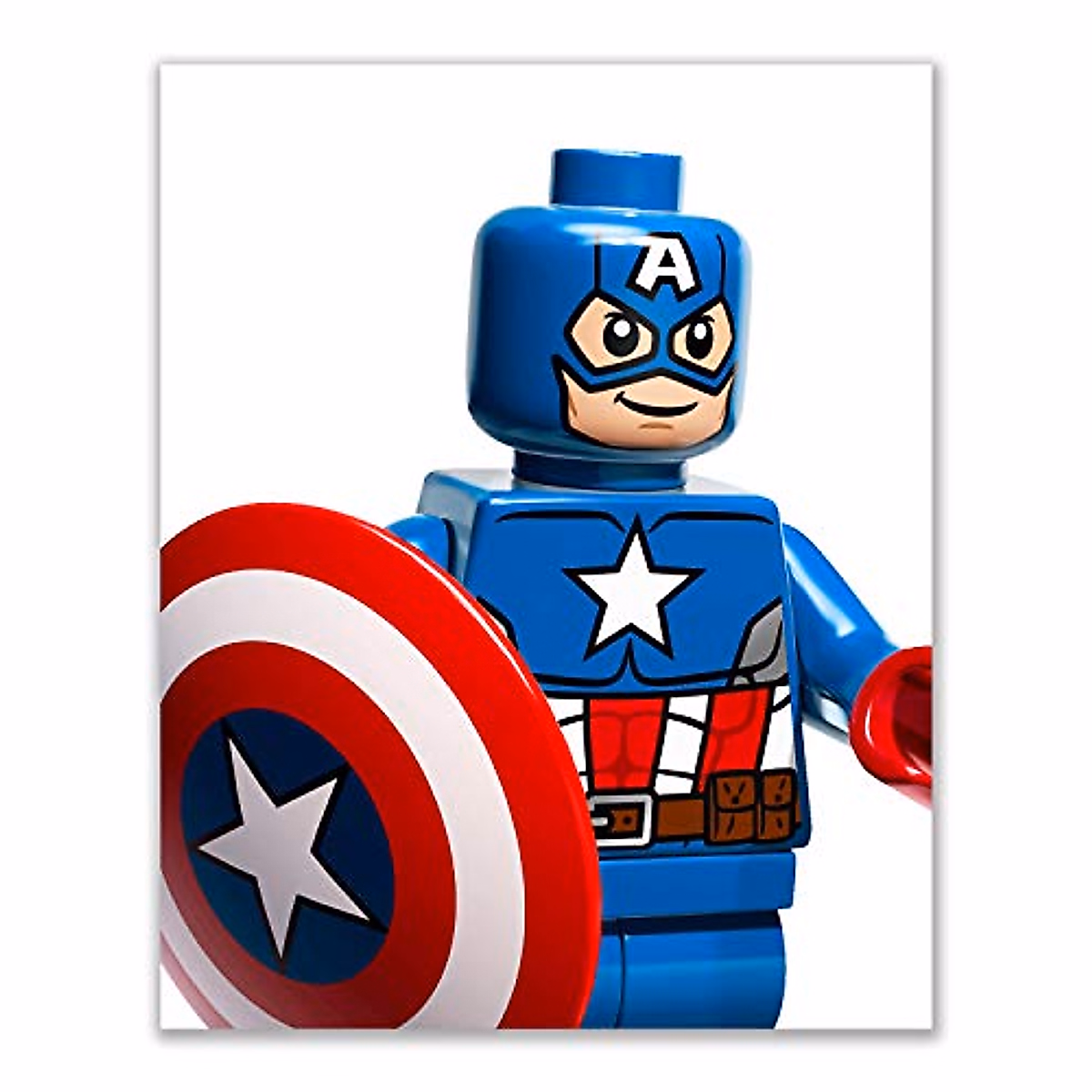 Lego Mini Figure Prints - Set of 6 (8x10) Poster Photos - Captain America Hulk Iron Man Spiderman Thor