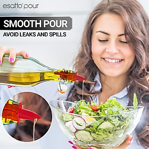 Esatto 50 Pieces Plastic Bottle Pourer or Liquor Spout Pourer - Versatile as a Drink Pourer, Alcohol Pourer Spouts and Syrup Easy Pourer Dispense - Easy Install, Durable, Professional Bar Tool