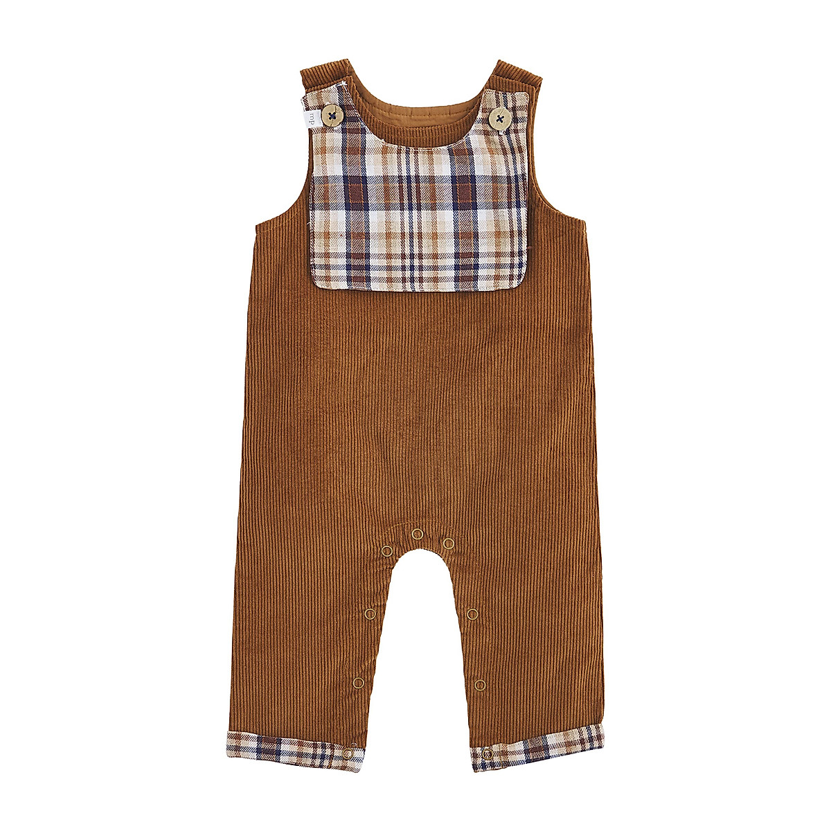 Mud Pie Baby Boys Boy Thanksgiving Corduroy Longall And Reversible Bib, Brown, 3-9 Months, Brown, 3-6 Months US