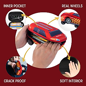 ZIPIT Fire Truck Pencil Case for Boys, Large Capacity Pencil Box for School