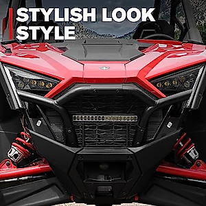 A & UTV PRO Front & Rear Bumper Kit for for Polaris RZR PRO XP/XP 4 2020 2021 2022 2023, Heavy Duty Combined Brushguard Bumper Protector Accessories, Replace OEM # 2883746-458, 2883748-458, 2 Set