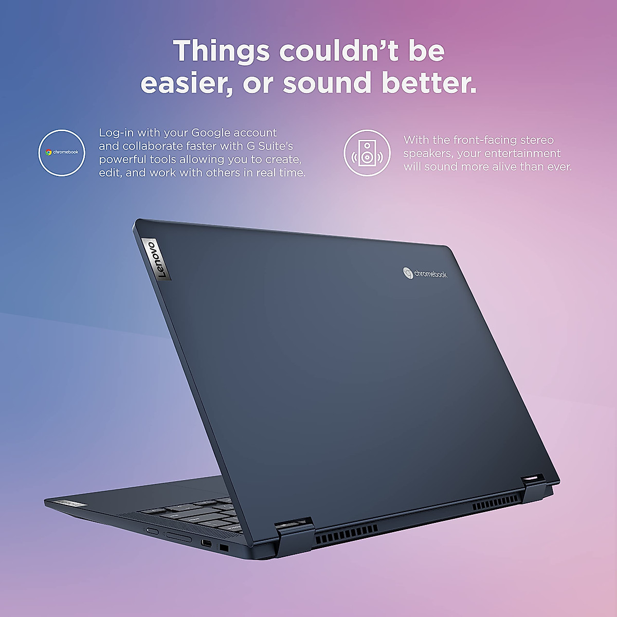 Lenovo - 2022 - IdeaPad Flex 5i - 2-in-1 Chromebook Laptop Computer - Intel i3-1115G4 - 13.3" FHD Touch Display - 8GB Memory - 128GB Storage - Chrome OS (Renewed)