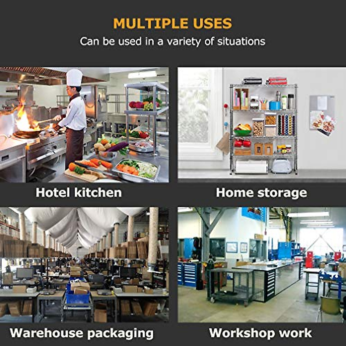 Kitchen Work Table Stainless Steel 24x72 Inch Work Table Heavy Duty Commercial Kitchen Prep Restaurant Adjustable Bullet Feet Table