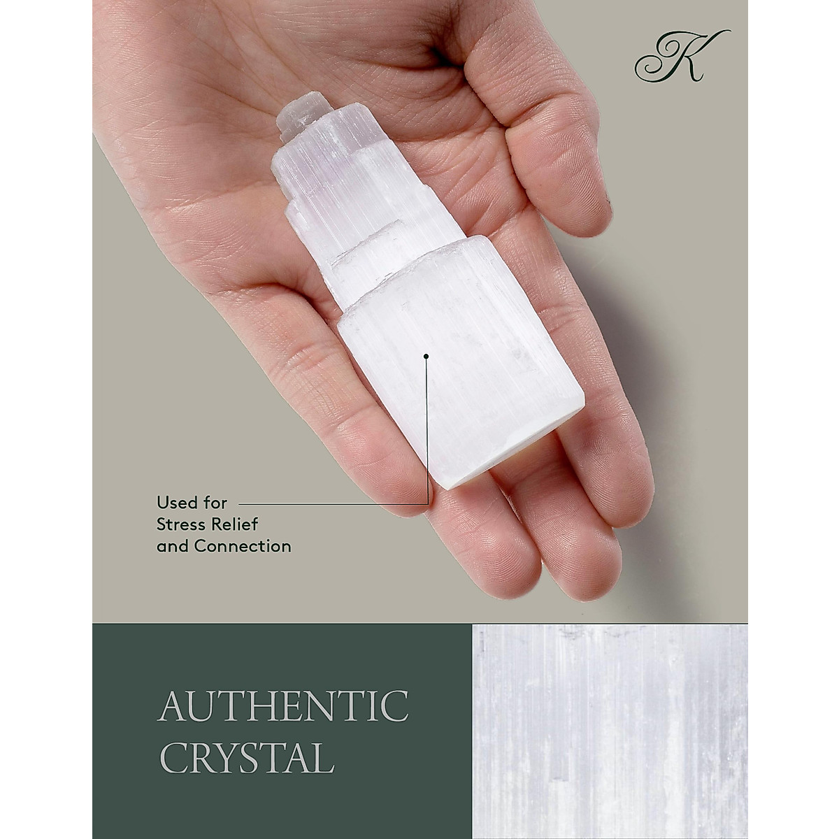 KALIFANO Selenite Skyscraper with Healing & Calming Effects - High Energy Selenita/Satin Spar Tower Used for Cleansing and Protection (Information Card Included)