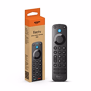 Introducing Alexa Voice Remote Pro, includes remote finder, TV controls, backlit buttons, requires compatible Fire TV device
