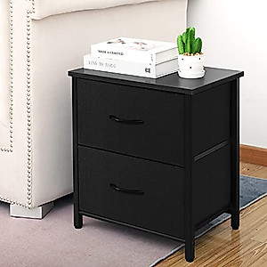 AZL1 Life Concept Storage Dresser Furniture Organizer Unit with 2 Drawers for Bedroom, Hallway, Entryway and Closets, Black