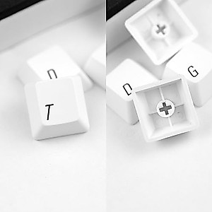 Merdia PBT Keycaps 108 Keys Cherry Profile Keycap Set for Mechanical Keyboard 61/87/104/108 MX Switches White Color