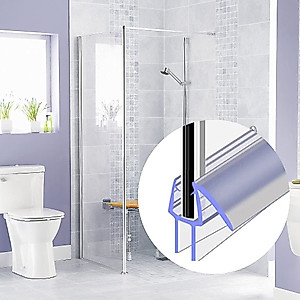 TONYRENA Frameless Shower Door Bottom Seal Strip– Stop Shower Leaks and Create a Water Barrier (1/2" x 36", Clear Vinyl)