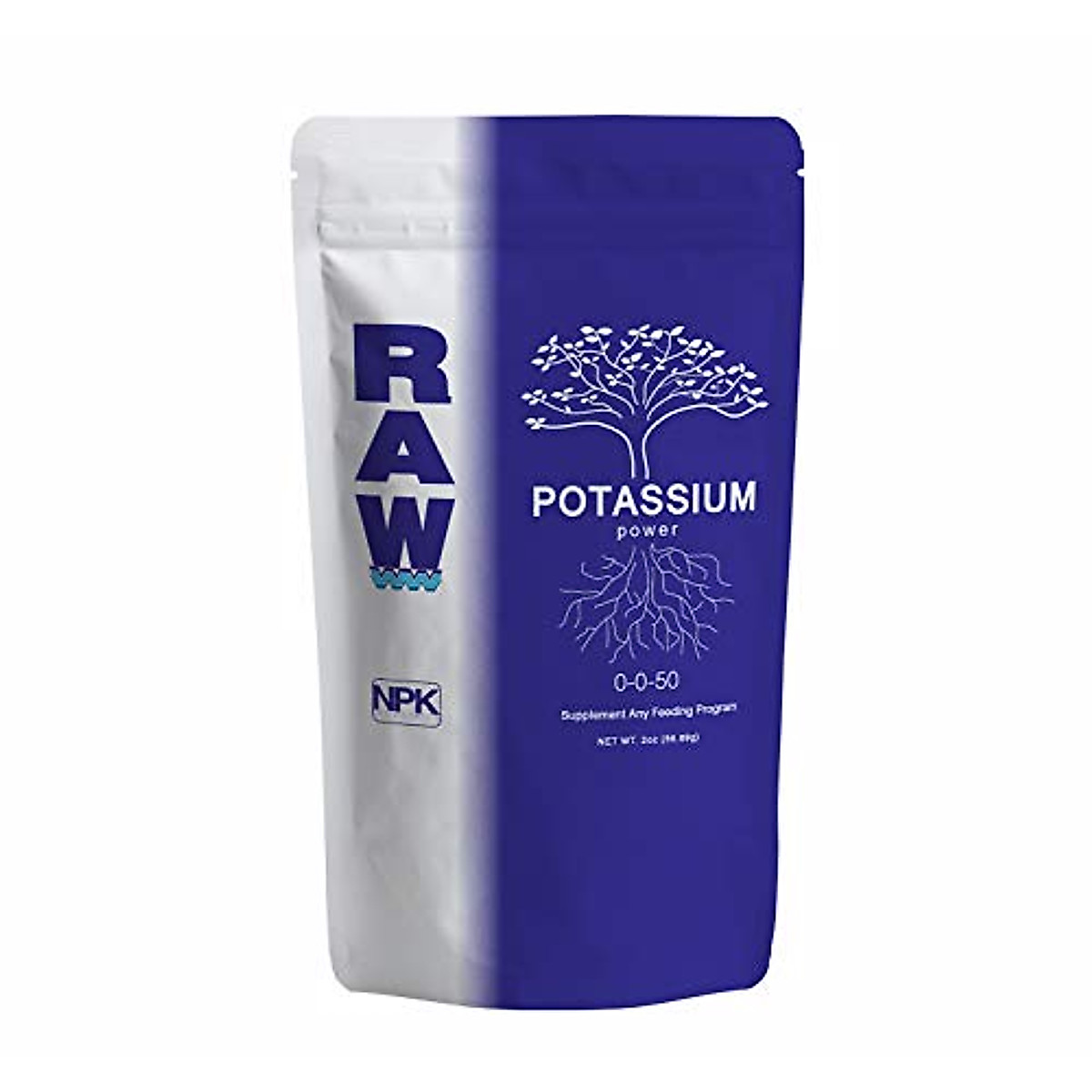 RAW- Potassium Health Element for Plant Growth Increase Fruiting and Flower Production Plant Feeding Supplement for Horticultural use Indoor Outdoor 2 oz