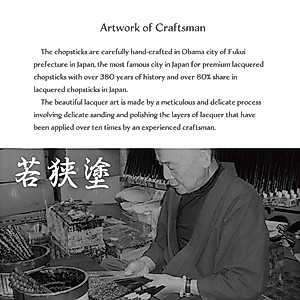 Premium Japanese Chopsticks Reusable 2prs Set [ Made in Japan ] Traditional Lacquer Art Wooden Chopsticks B (Splashed Pattern BL/BR(2KR019))