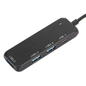 USB C Hub 4-Port Splitter Expansion Cable Adapter Compatible with USB 2.0/1.2/1.0 Supports commonly Used USB Devices Such as Mouse and Keyboard, USB Fan