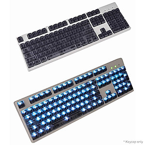 MOHALIKO 104 PBT Keycaps Set, Universal Stylish Clear Mechanical Keyboard Key Caps Replacement for Mechanical Gaming Keyboard Clear