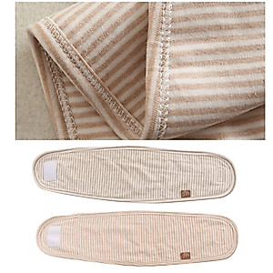 SUPVOX 4pcs Infant Belly Bands Infant Umbilical Belts Toddler Belly Protection Wraps Cotton Adjustable Navel Protectors (Random Color)