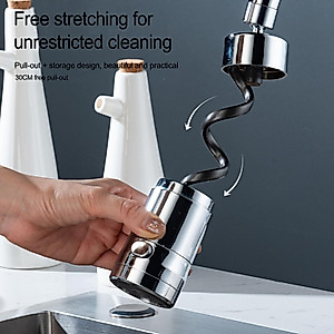 Extendable Faucet Extender - Retractable Flexible Faucet Sprayer with 360° Rotation, Easy-Install No-Tool Design for Kids, Pets, Disabled, Universal Fit for Kitchen Sinks & Bathrooms