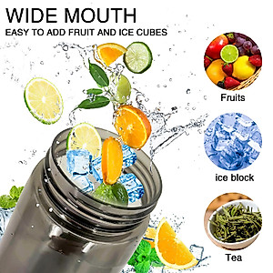 ECENUR Air Water Bottle With 5 Flavor Pods, Sports Air Water Bottle BPA Free,750ML Straw Drinking Bottles,Scent Water Cup For Gym Outdoor Gift (Black+5 pod)