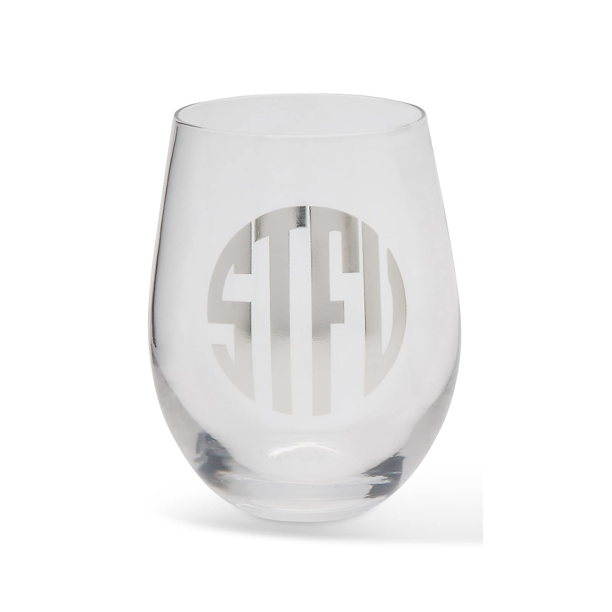 BigMouth WTF & STFU Monogram Wine Glasses