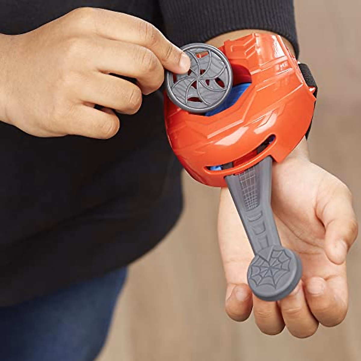 Spider-Man Marvel Across The Spider-Verse Web Action Gear, Miles Morales Costume Mask and Gauntlets, Super Hero Toys for 5 Year Old Boys and Girls and Up