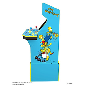 Arcade1UP The Simpsons Live Arcade Cabinet with Riser & Lit Marquee (4 Player) Blue