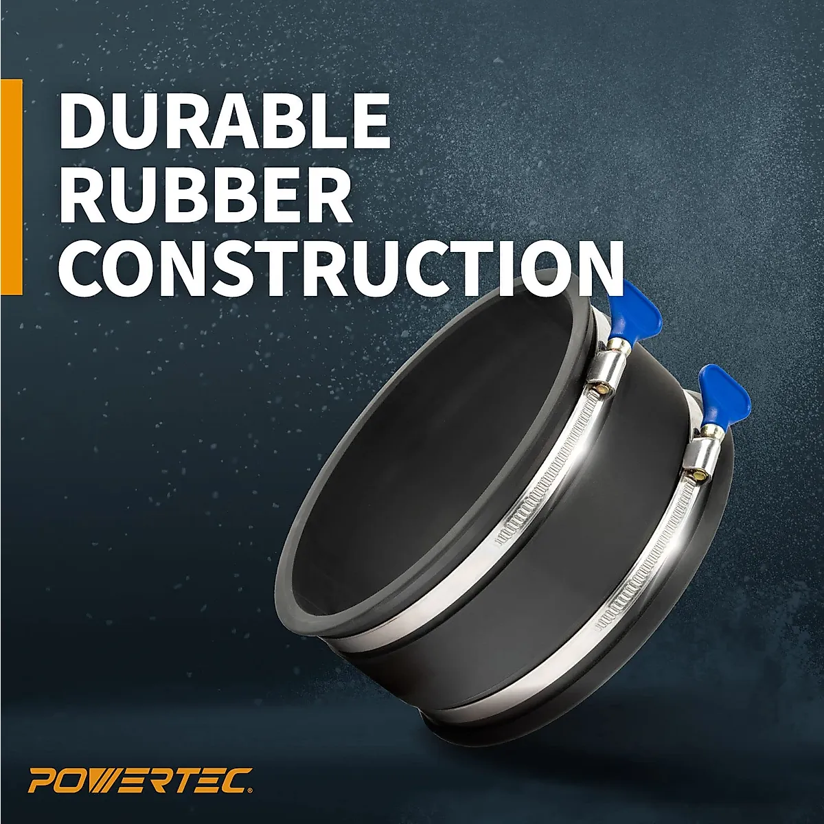 POWERTEC 70362 Dust Collection Reducer 6" OD to 4" OD with 6" Dust Control Flex Cuff