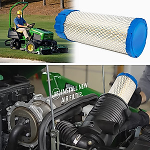 25 083 01-S 11013-7020 Outer Air Filter+25 083 04-S 11013-7019 Inner Filter Compatible with Kawasaki 11013-7044 11013-7045,Kohler 2508301 2508304,M131802 M131803 CH18-CH26 CV16-CV26 CH730-CH750