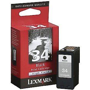 Lexmark 18C0034 OEM Ink - P915 P4350 P6250 X2500 X3350 X3550 X4550 X5250 X5270 X5470 X7170 X7300 X7350 X8350 Z816 (#34) Z1300 Z1420 High Yield Black Ink (550 Yield) OEM