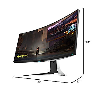 Alienware 120Hz UltraWide Gaming 34 Inch Curved Monitor with WQHD (3440 x 1440) Anti-Glare Display, 2ms Response Time, Nvidia G-Sync, Lunar Light - AW3420DW