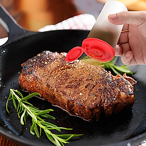 4 Pcs Salt and Pepper Shakers Set Large Salt Dispenser Camping Picnic Salt Shaker with Lid Plastic Salt and Pepper Shakers with Lids Picnic Salt and Pepper Jar Container for Salt Sugar Spice (Red)