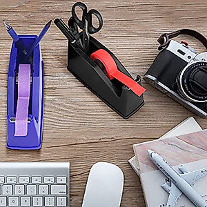 Heat Tape Dispenser, Masking Tape Dispenser, Holder Fits 1" and 3" Core, 6.8 x 2.2 x 3.4 Inch, Desktop Tape Dispenser, Heat Tape for Sublimation(Blue)