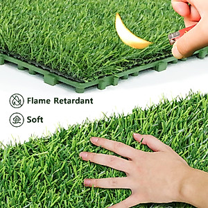 Loytryal 39.4 x 31.5 Inches Fake Grass Pee for Dogs Artificial Grass Rug Turf for Puppy Potty Training Washable Grass Mat Pee Grass for Dog Potty Tray (6 Piece)