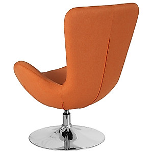 Flash Furniture Egg Series Orange Fabric Side Reception Chair