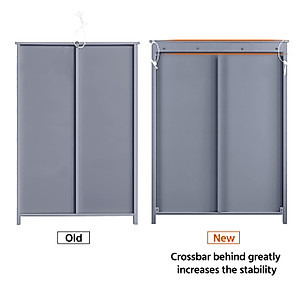 Yaheetech Large Bathroom Floor Cabinet with 4 Dawers and Single Door Cabinet, Freestanding Storage Cabinet for Living Room Kitchen Hallway, Gray