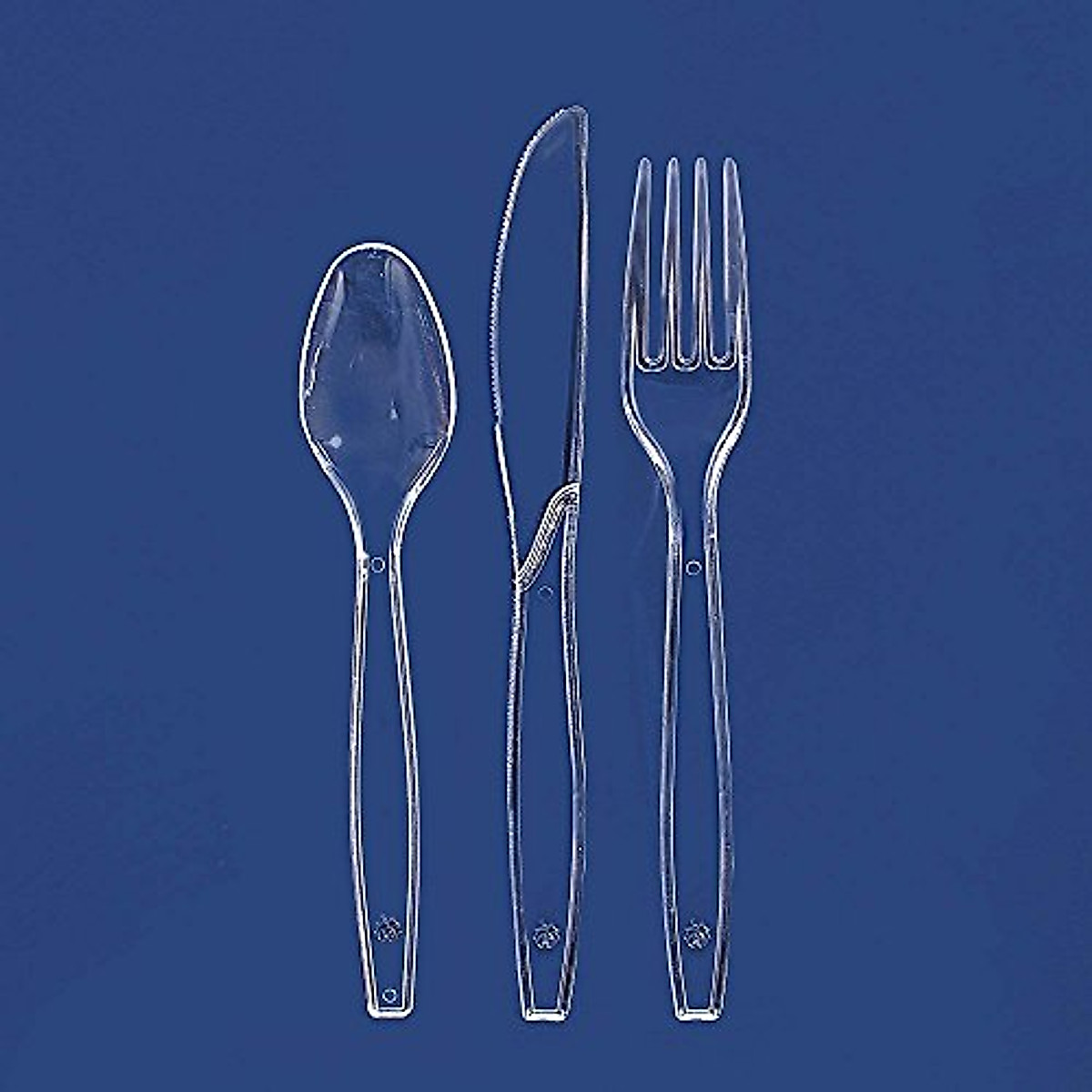 Party Bargains Disposable Cutlery set, SAPPHIRE Design, Clear Color, 360 Pieces: 180 Forks, 120 Spoons, 60 Knives