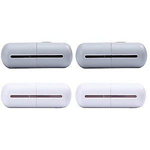 4 pcs Wall-Mounted Trash Bag Container Shape Trash Bag Garbage Bag Storage Box for Bathroom Kitchen (White + Grey)