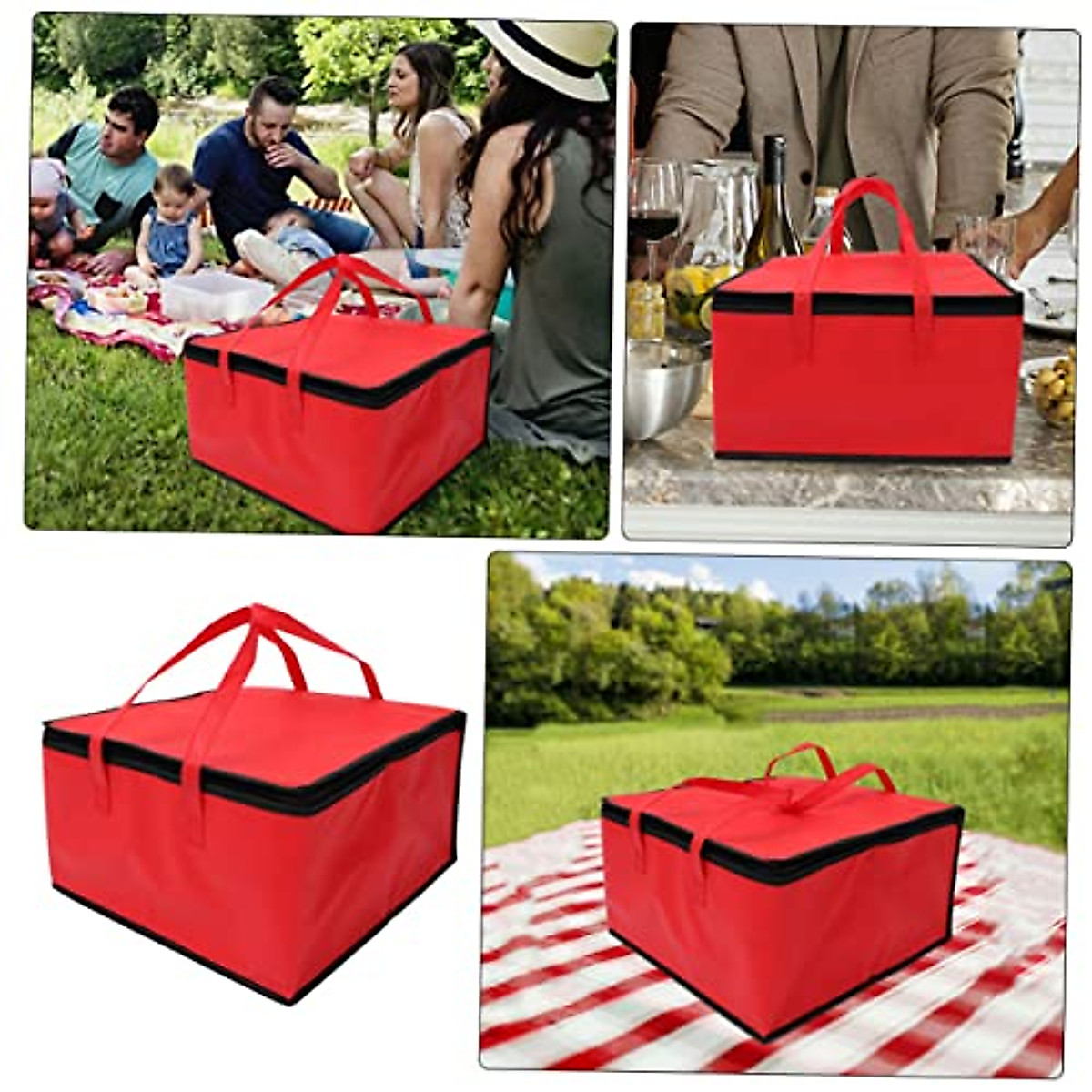 KICHOUSE Delivery Warmer Bags 2pcs Insulation Bags Cake Decorating Shopping Bag Organizer Deco Outdoor Insulated Food Container Portable Cake Bag Takeout Thermal Insulation Bag Fold